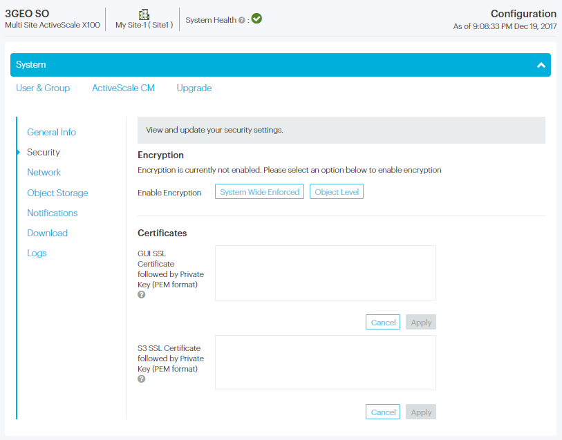 Manage System Settings