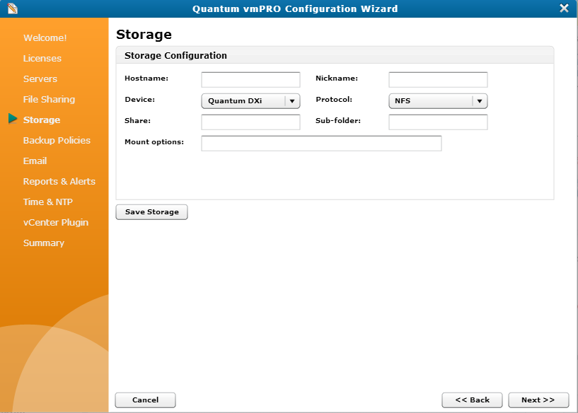 Configuring NAS Targets for SmartMotion Backups