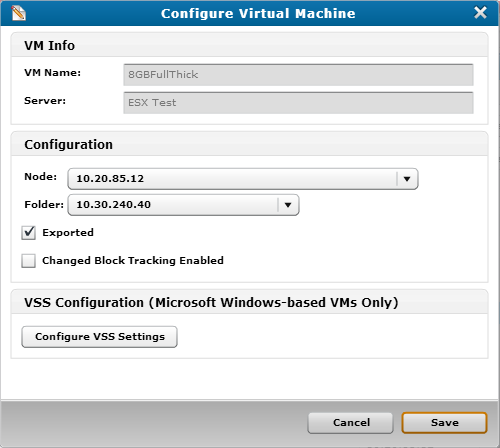 Modifying VM Settings from the vmPRO Appliance