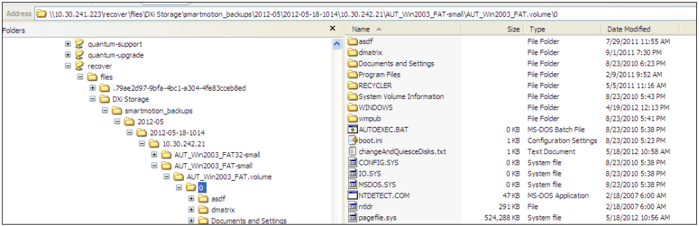 Recovering Individual Files
