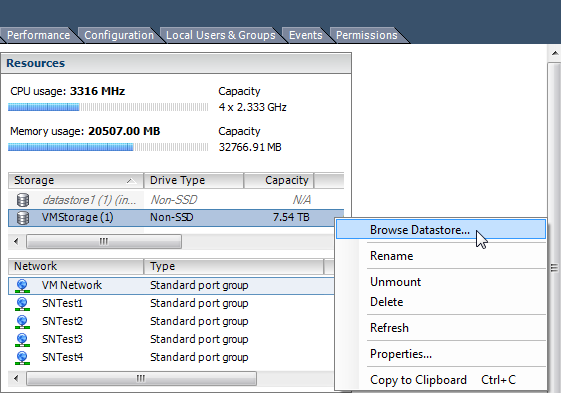 Manually Registering a Recovered VM