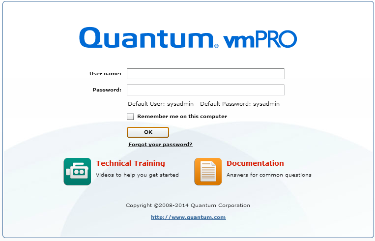 Accessing the vmPRO GUI